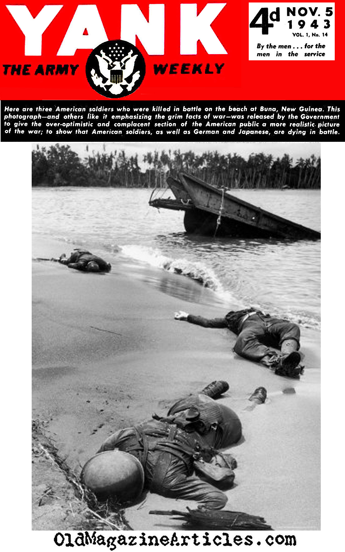 AMERICAN DEAD ON BUNA BEACH NEW GUINEA 1943 | FAMOUS WW2 PHOTO BY ...